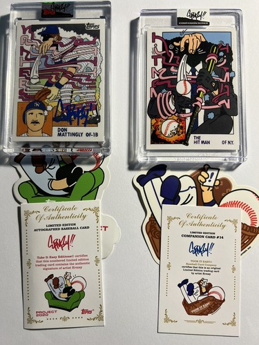 Topps Project 2020 Artist Auto Ermsy Don Mattingly Card 10/60 and ...
