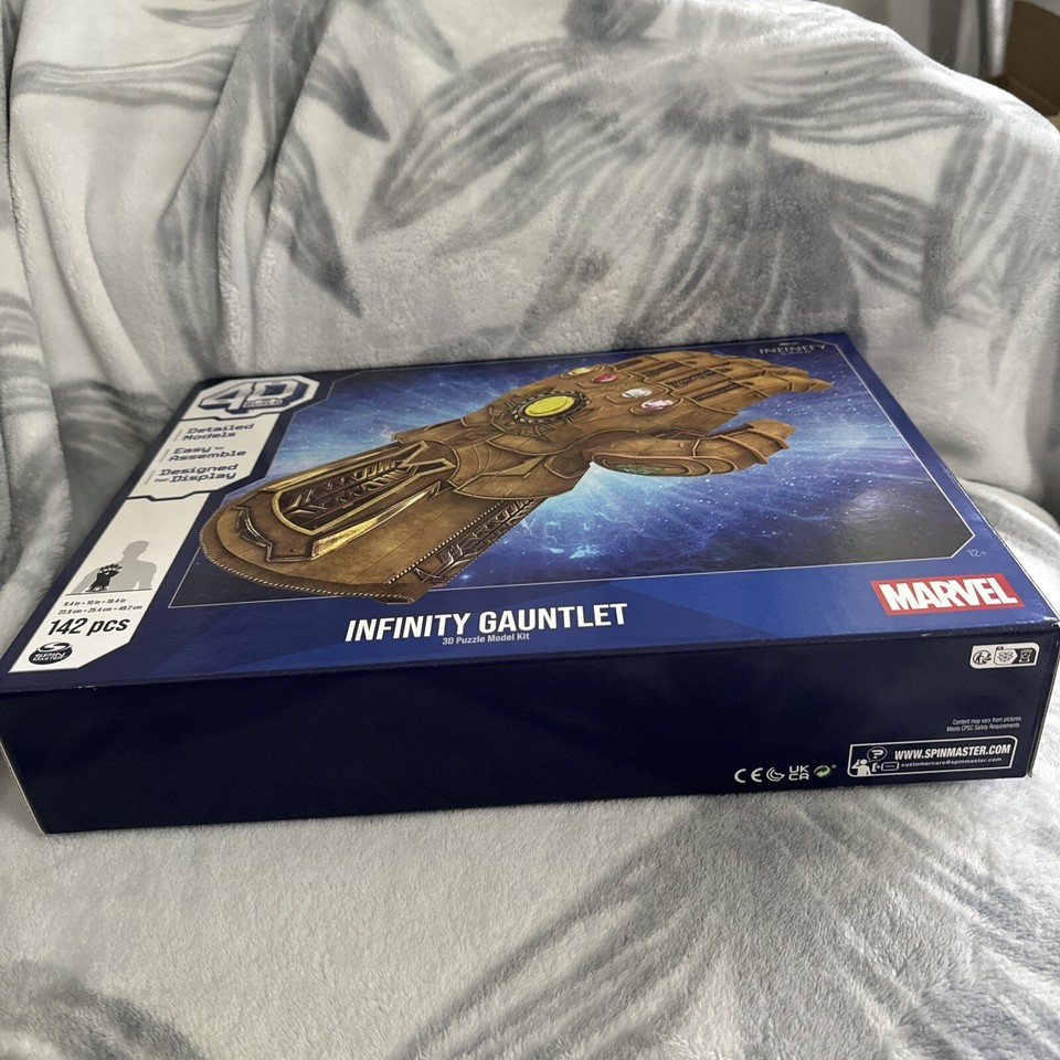 Marvel Infinity Gauntlet 3D Puzzle Model Kit with Stand 142 Pcs ...