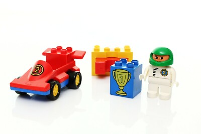 Lego Duplo Town Race Set 2607 Catapult Racer 100% complete vintage rare ...