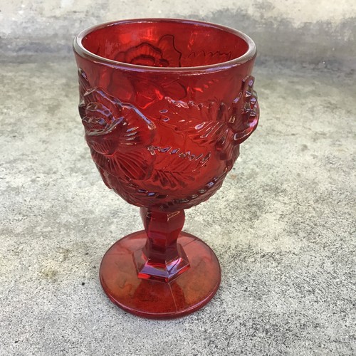 Madonna Inn Goblet 9oz Madonna Rose Pattern Ruby Red | eBay
