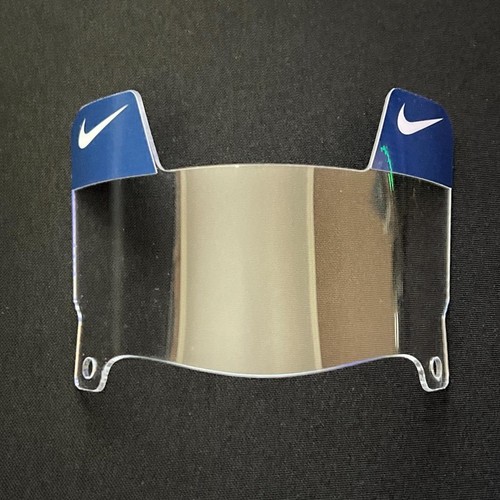 Navy Blue Nike Tabs - Clear MINI Football Helmet Visor with Blue Clips ...