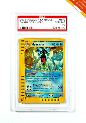 Pokemon PSA 10 Gyarados #H10 Holo Skyridge 2003 English | eBay