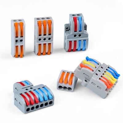 1 in/2 in Multiple Out Quick Wiring Connector Universal Splitter ...