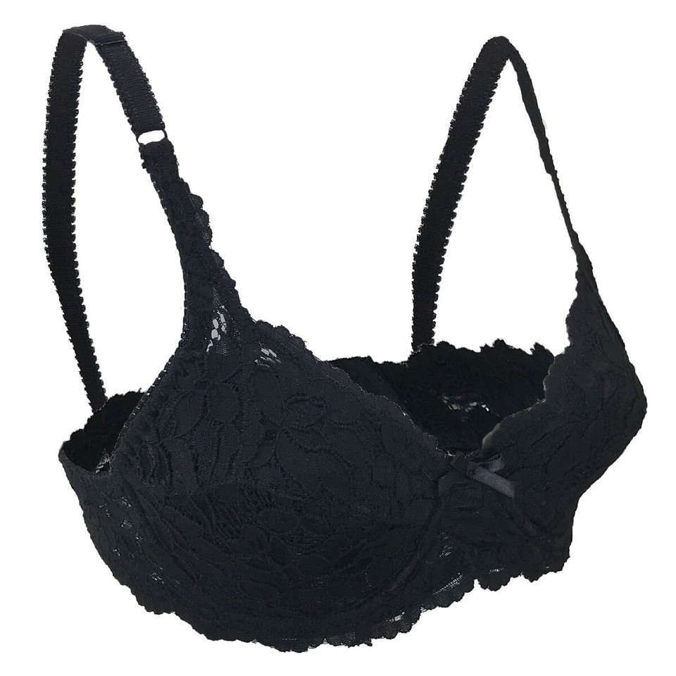 Ladies All over Lace Cup Underwired Bra slightly padded 34-46 B C D DD ...