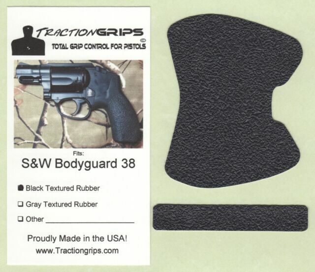 Tractiongrips BRAND Grips for S&w Bodyguard 38 Revolver / Rubber Pistol ...
