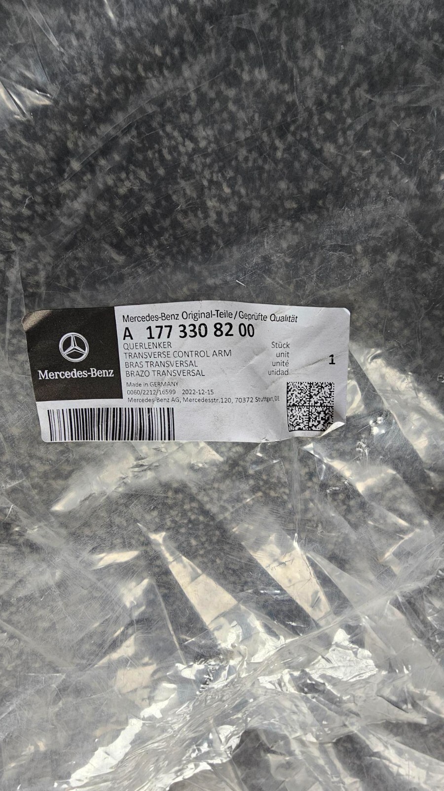 MERCEDES-BENZ A Class W177 Front Left Control Arm A1773308200 NEW ...