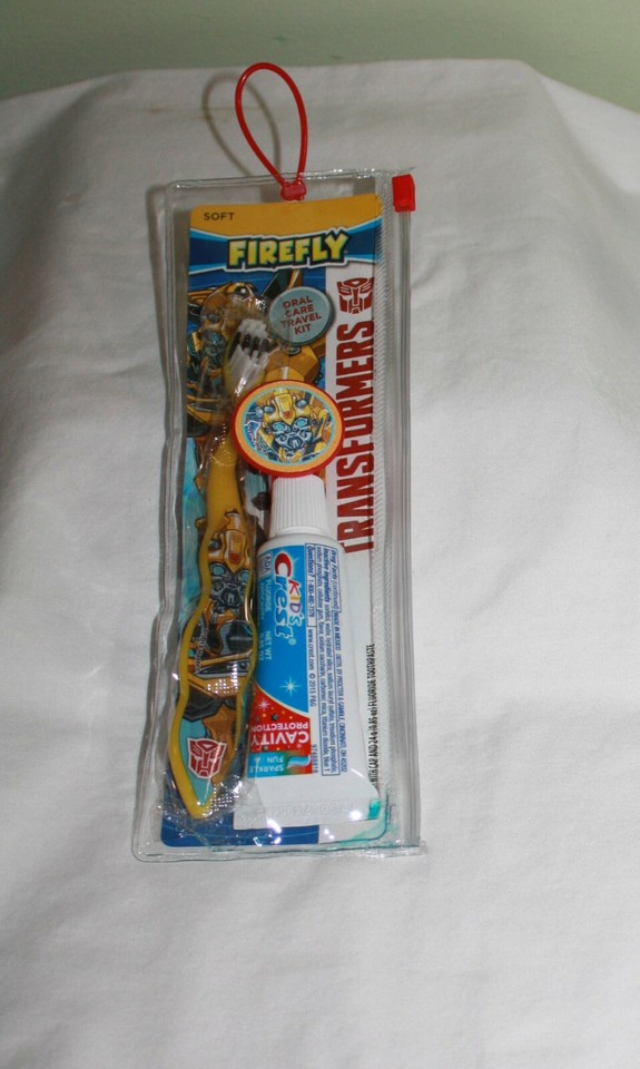 Transformers Kids Soft Toothbrush Travel Kit 4 pc Kids Toothpaste ...