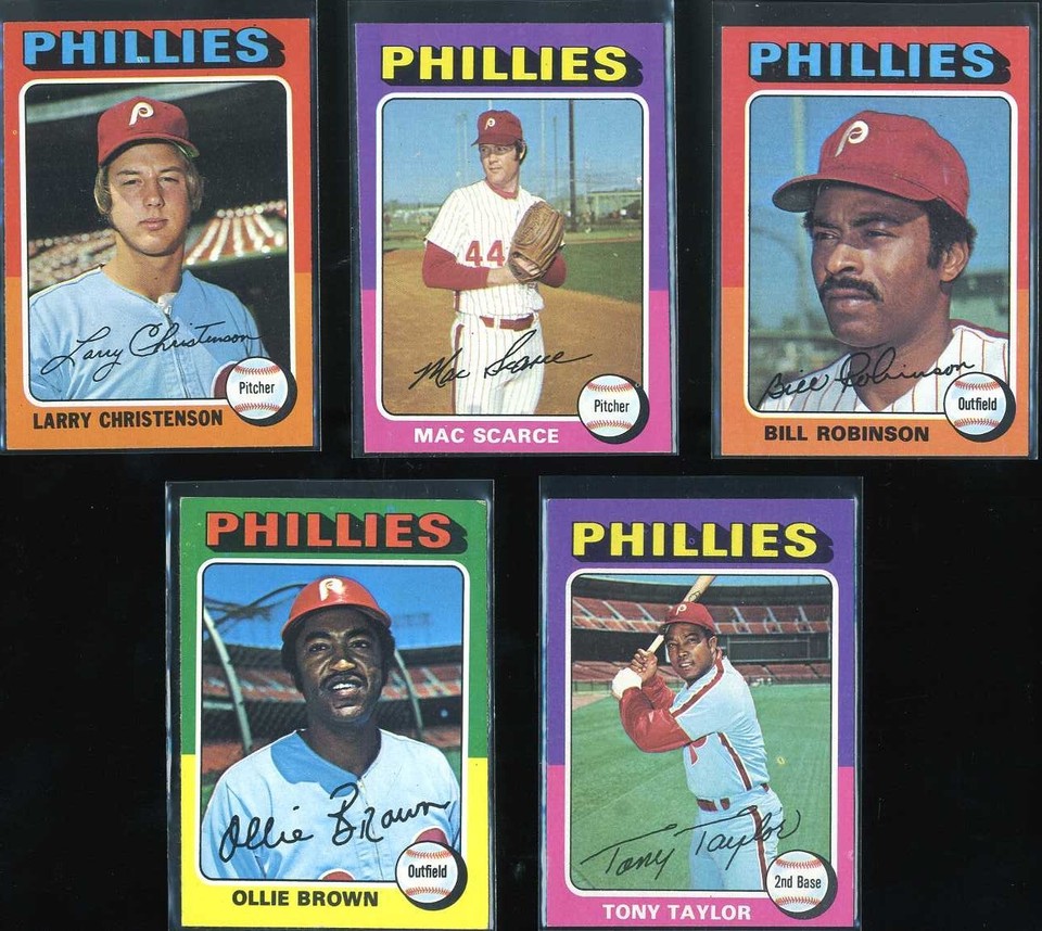 1975 Topps Phillies Partial Team set Schmidt Bowa Boone Luzinski | eBay