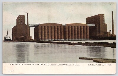 CNR Port Arthur Canada Largest Elevator in the World Undivided Back ...