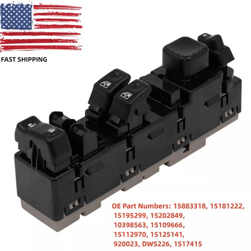 Driver Side Power Window Switch #15883318 For 03-07 Chevy Silverado GMC ...