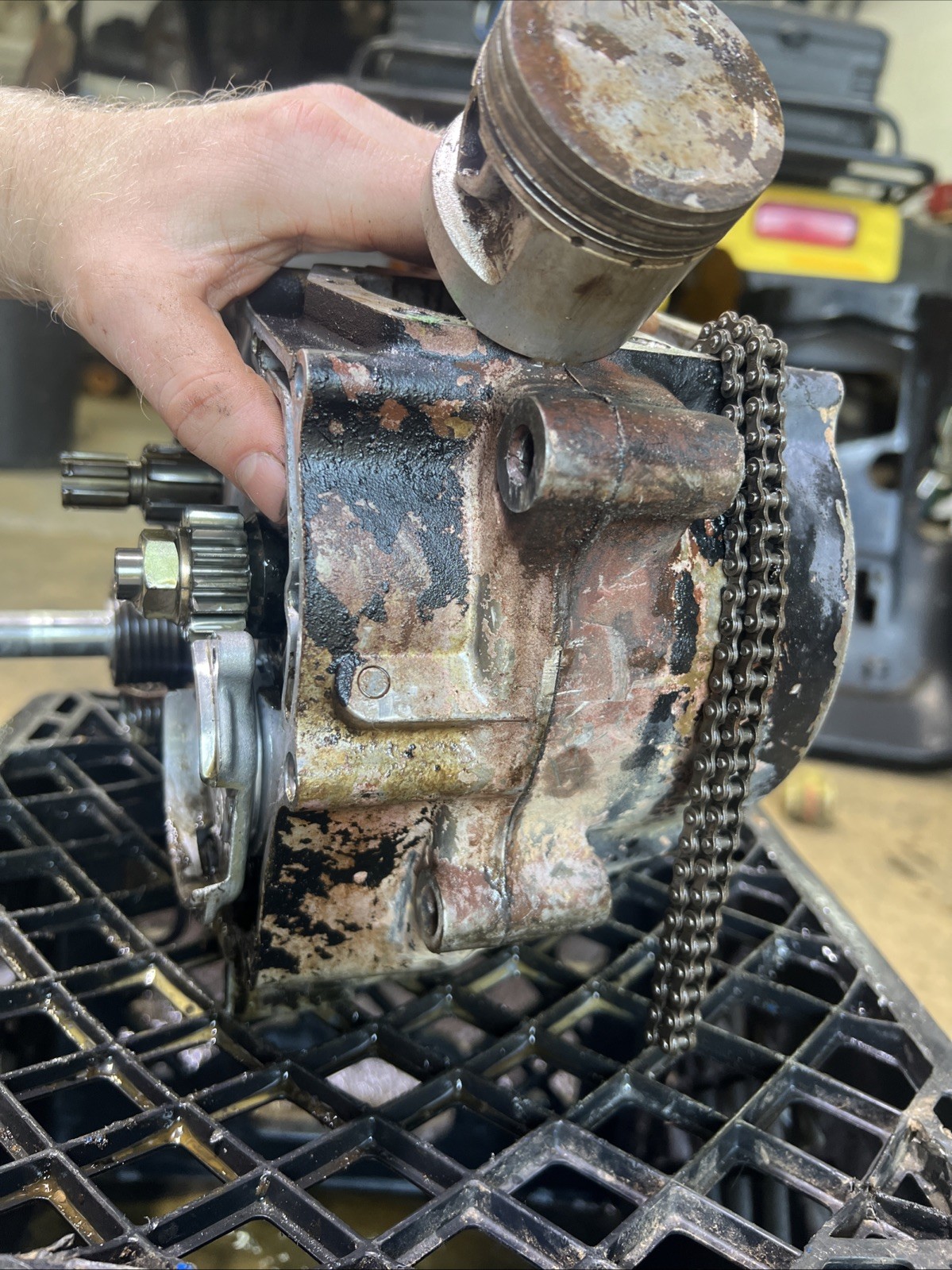 1992 honda xr100 lower engine cases bottom end crank gears clutch xr ...