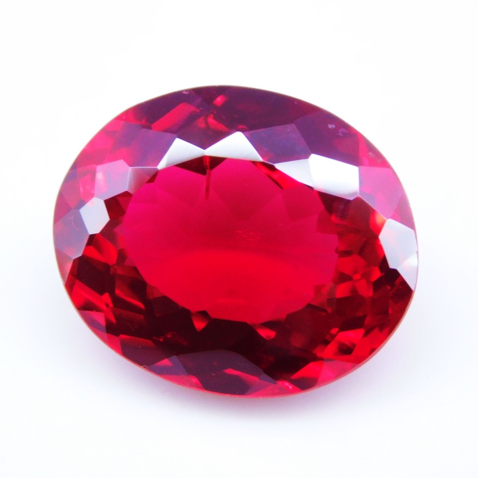 22.85 Ct Natural Mogok Red Ruby Oval Cut Certified Loose Gemstone ...