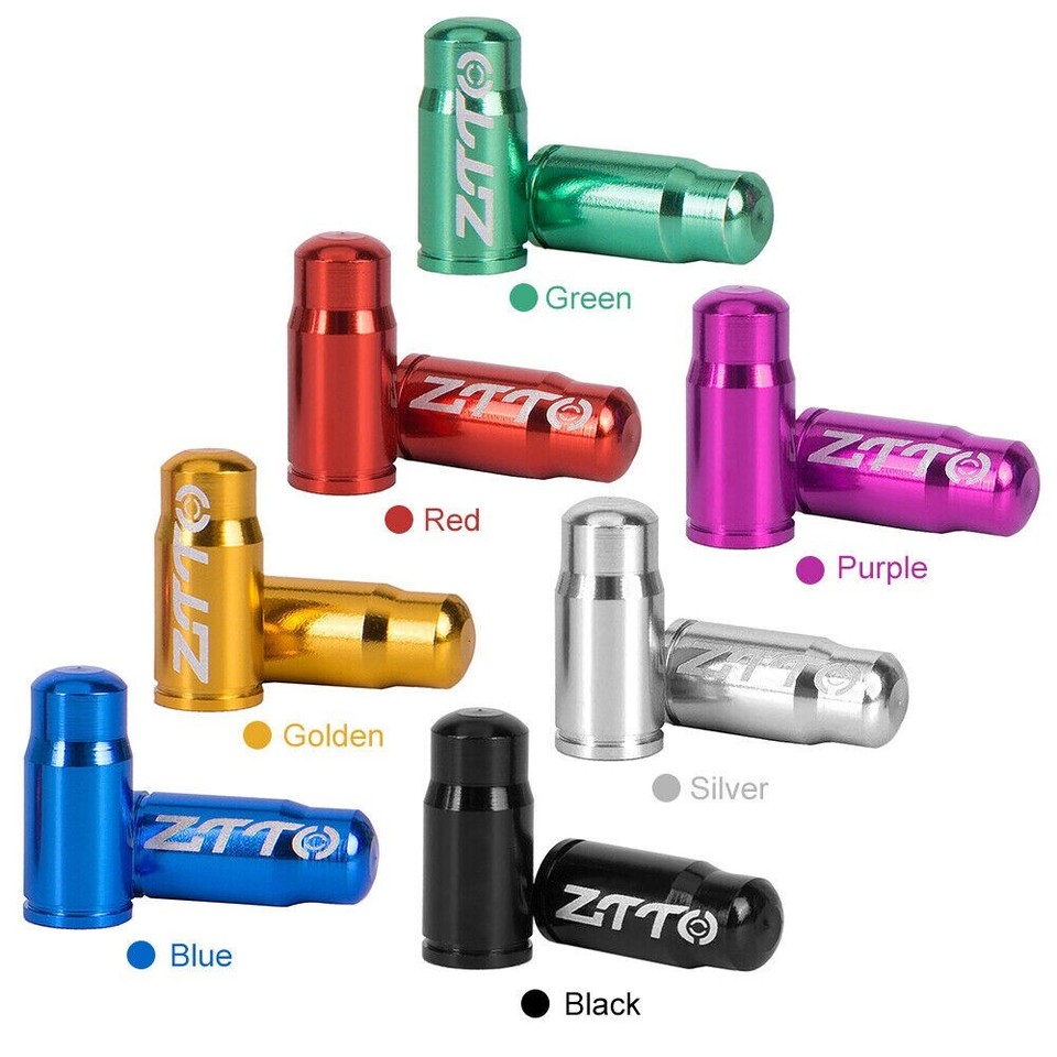 2x Bike Tube Aluminum Valve Caps MTB Road Bicycle Presta Tire Dust ...