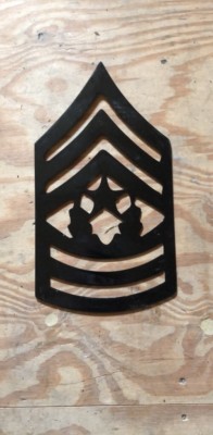 CSM Army Rank Man Cave Command Sergeant Major Metal Art | eBay