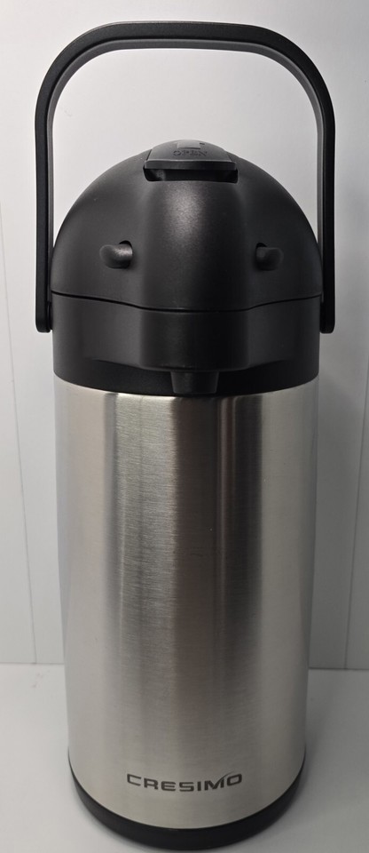 CRESIMO 101 OZ STAINLESS STEEL Thermal Cerafe Vacuum AIRPOT Open Box 3L ...