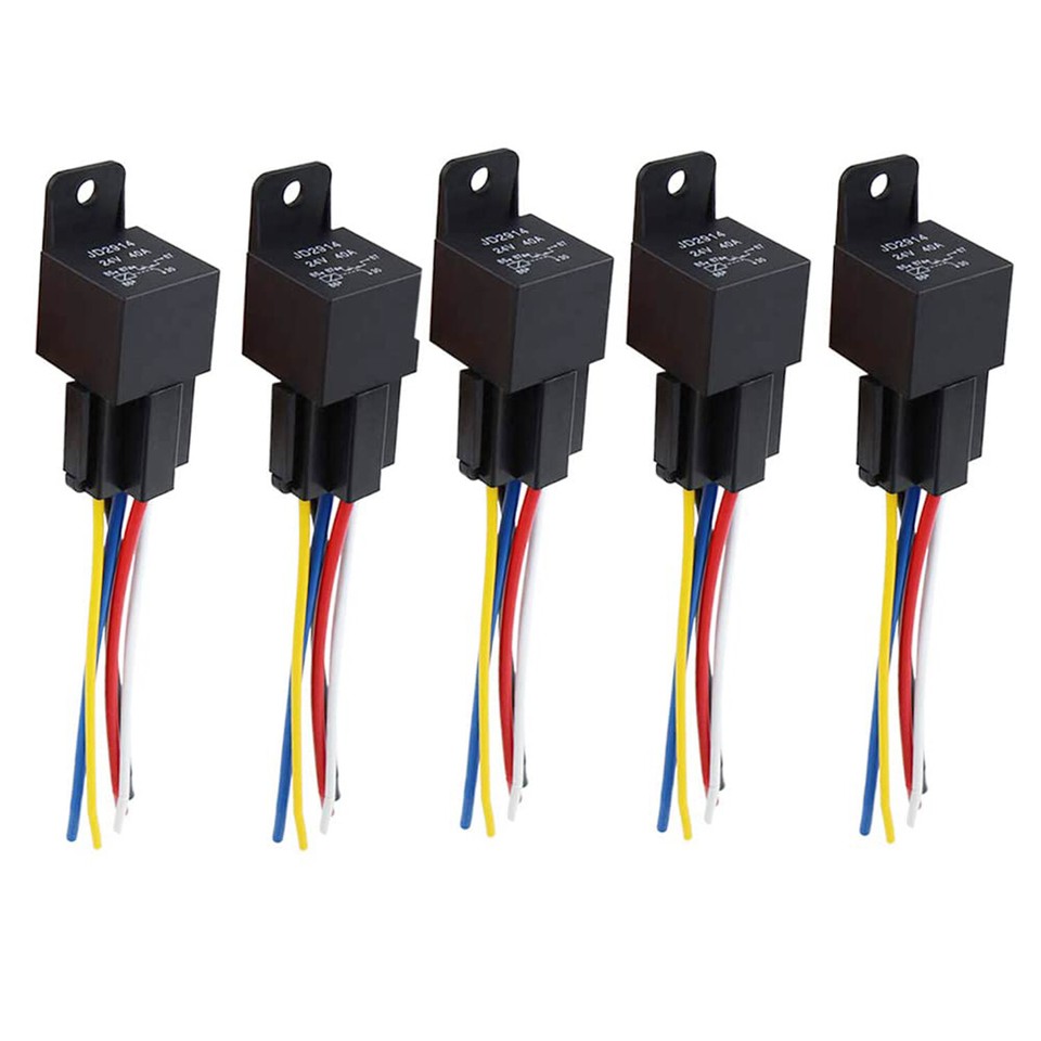 NEW 5-PIN 40/30 AMP 12V DC Waterproof Automotive SPDT Relay Kit pack | eBay