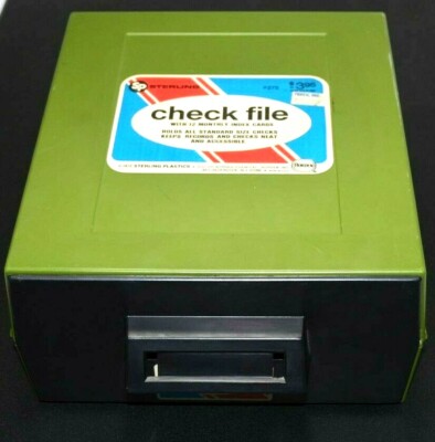 Sterling Check File Box Plastic Card File Organizer Sterling Plastics ...