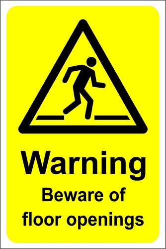 Warning beware of floor opening Safety sign | eBay