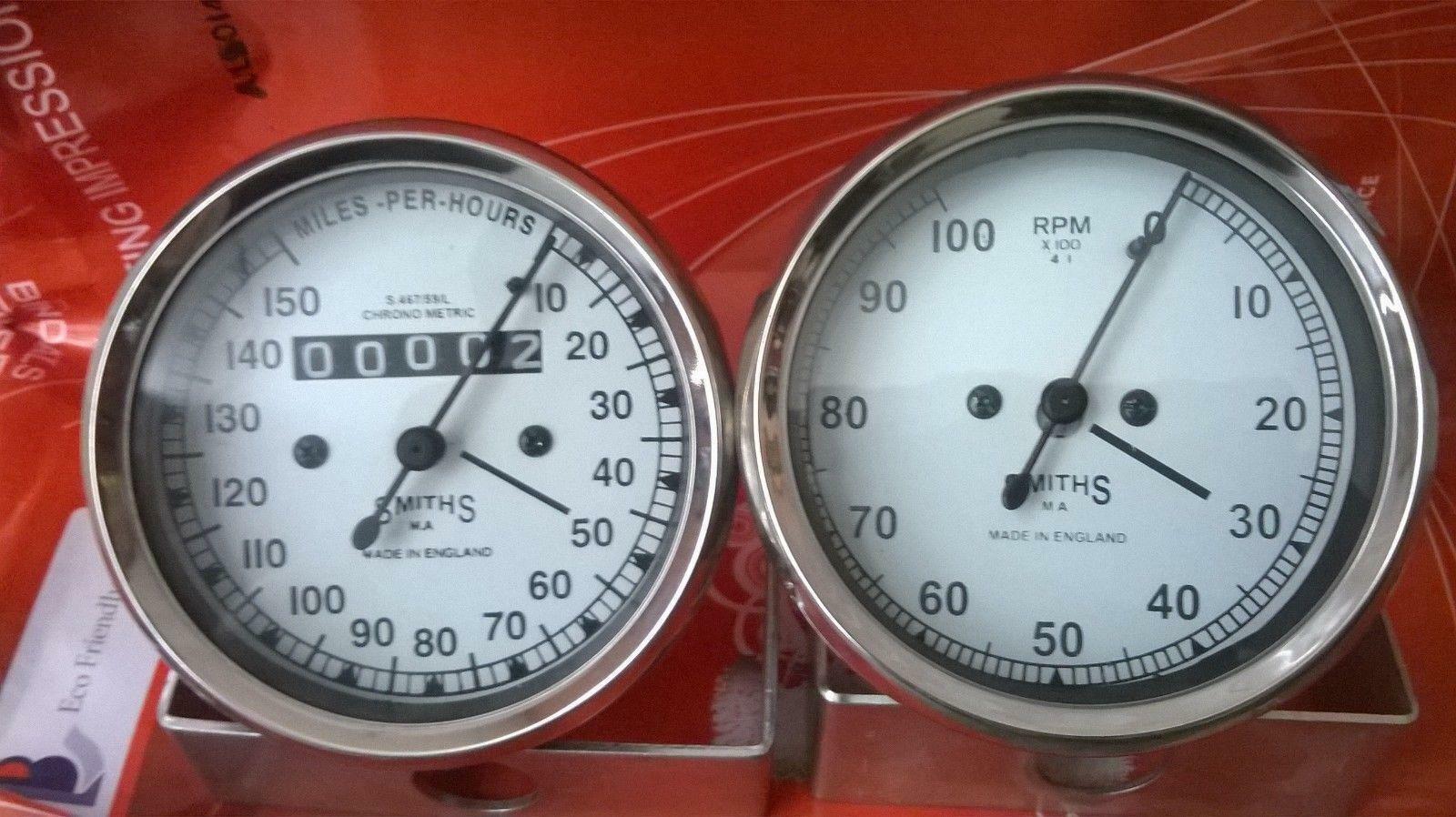 Smiths 150 mph Speedometer Tachometer 80 mm fitment M18x1.5 thread ...