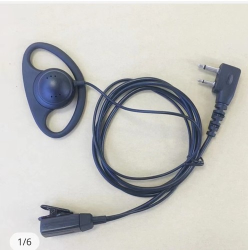 10X D Shape Earpiece With Right Angle Plug For Icom IC-F3GT IC-F22 IC ...