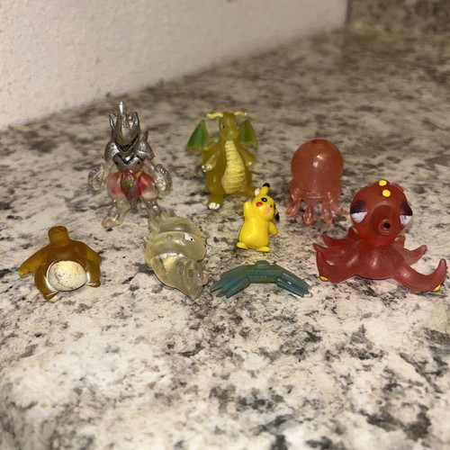 Vintage Translucent Pokemon Figures Dragonite, Mewtwo Small Minifigures ...