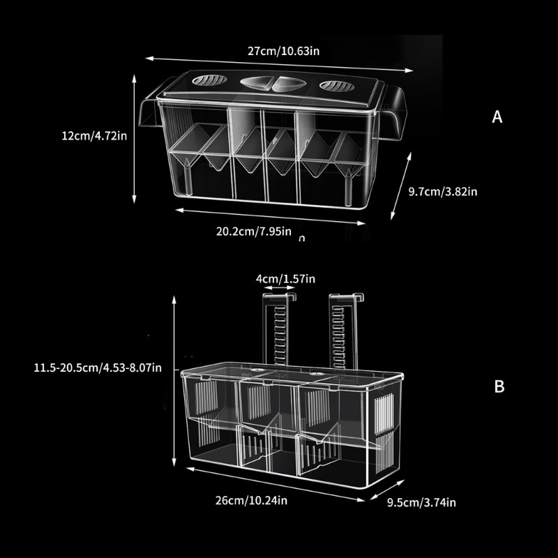 Breeding Tanks for Aquarium Baby Fish Hatchery Box for Small Fish Case ...