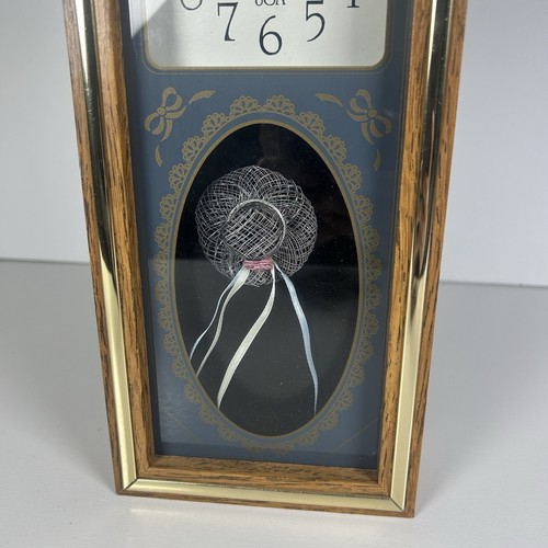 Wall Clock Ingraham USA 12.75” Glass Front Shadow Box Quartz Hat ...