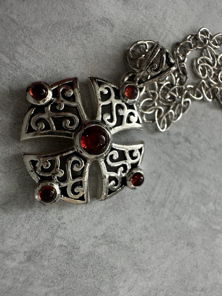 Sterling Silver Celtic Cross Necklace With 18” Sterling Silver Chain | eBay