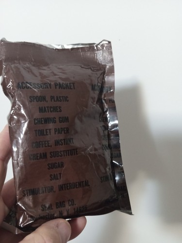 MRE Ration ACCESSORY Pack LATE VIETNAM no cigarettes new in package Lot ...