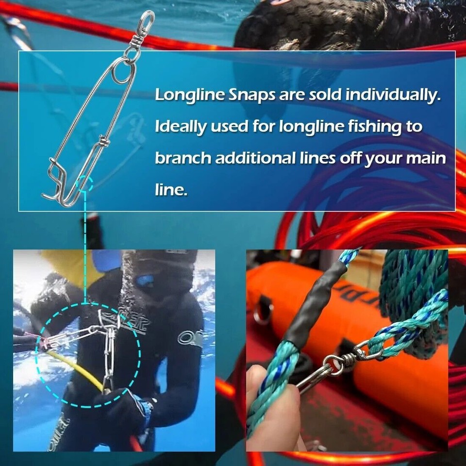 Tuna Long Line Snap Clip Shark Clips Heavy Duty Fishing Snap Swivel ...
