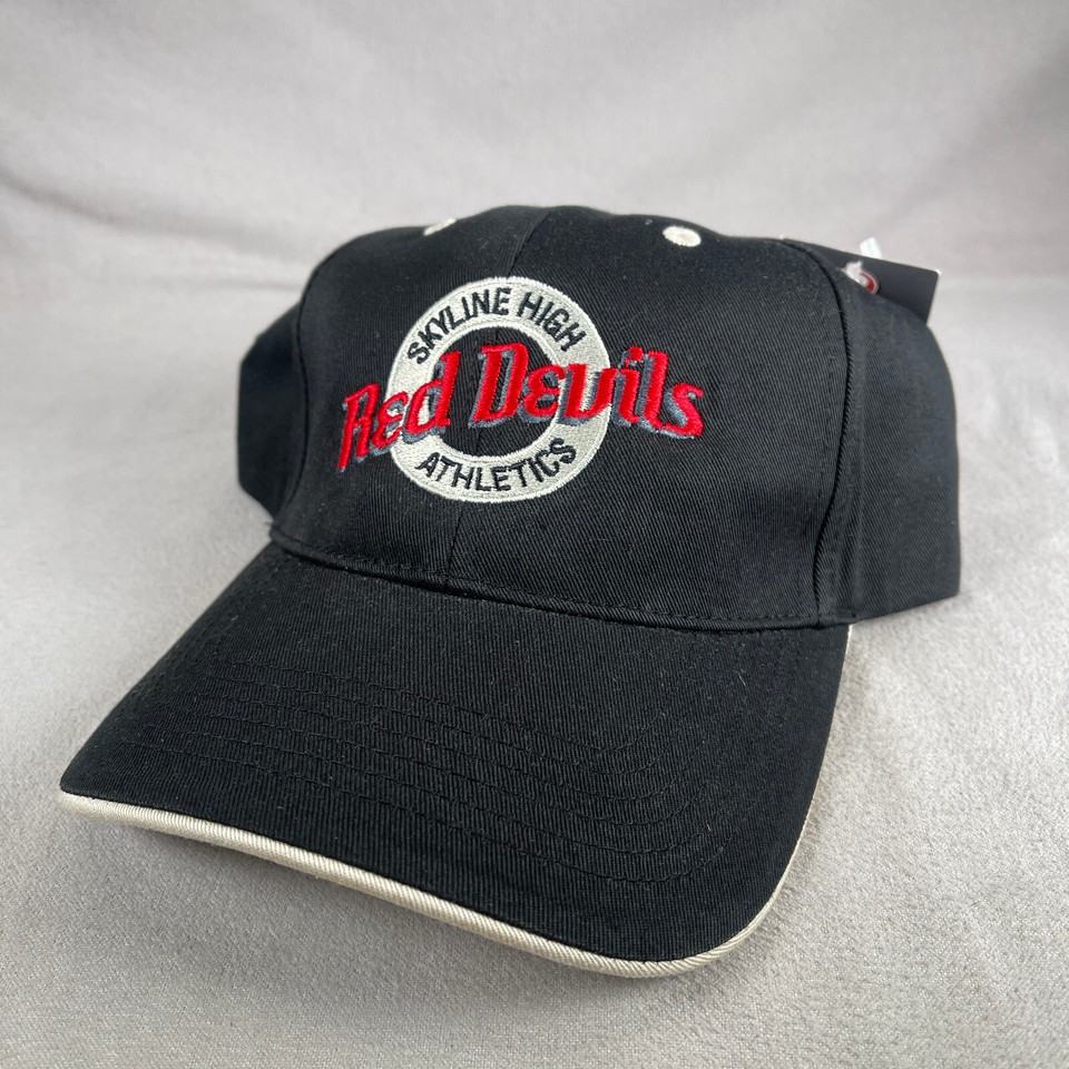 Skyline Red Devils Hat Men OS Black Strapback Baseball Cap Richardson ...