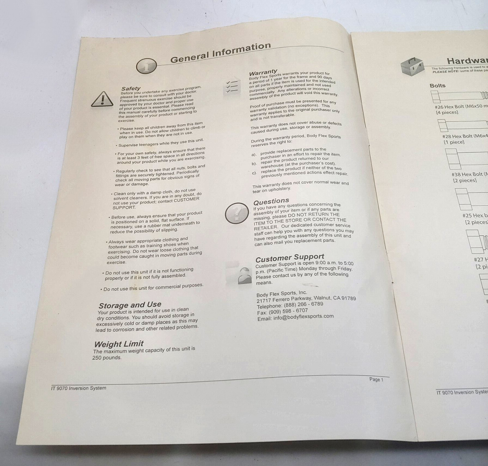 Body Champ IT 9070 Gravity Inversion System Owner's Manual | eBay