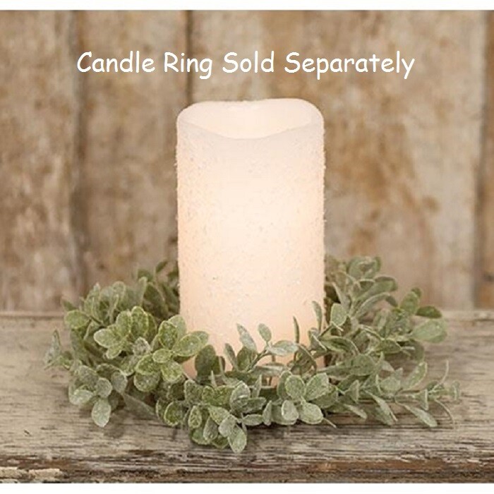 NEW CHRISTMAS FROSTY CANDLE 3" x 6" Glittered Frosted PILLAR LED TIMER ...