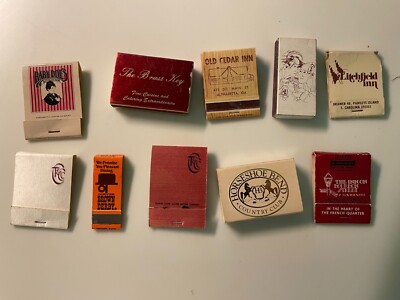 Vintage set of 10 matchbooks and matchboxes - USA mainly SE | eBay