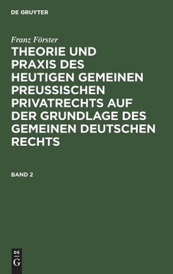 Franz Förster Franz Förster: Theorie Und PRAXIS Des Heutigen (Copertina ...