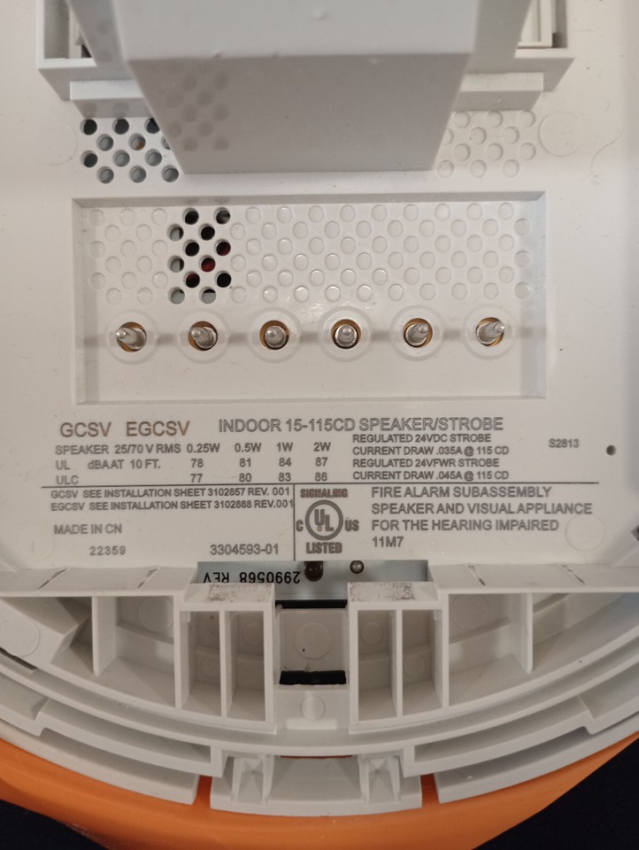 Edwards GCSV EGCSV INDOOR 15-115CD EST GCSVWF White Fire Marking ...