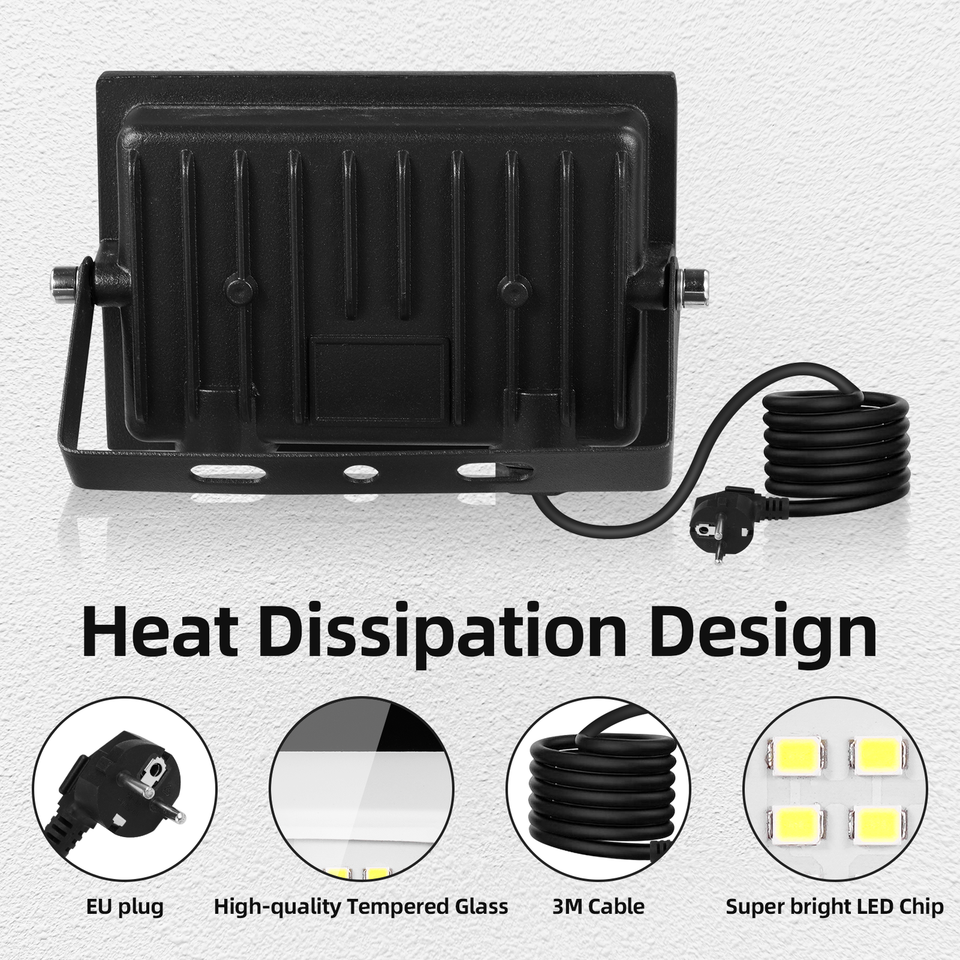 LED Fluter Baustrahler mit Stativ Strahler Flutlicht Scheinwerfer ...