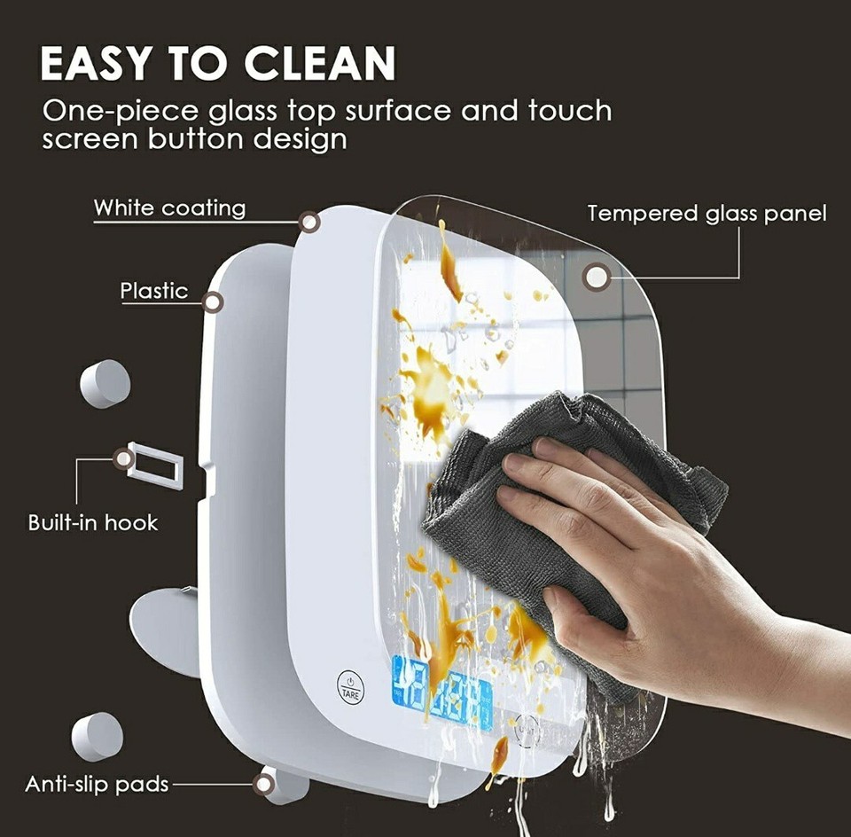 Nicewell Food Scale 22lb/10kg White Kitchen Scale for Baking Cooking ...