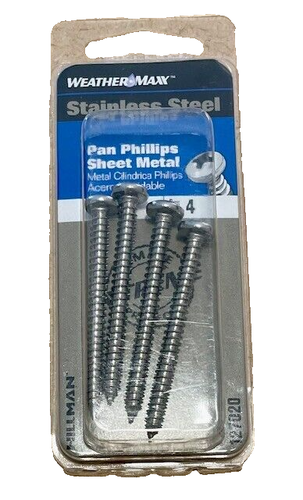 Weathermax Stainless Steel Pan Phillips Sheet Metal Screws 10x2, 4 ...