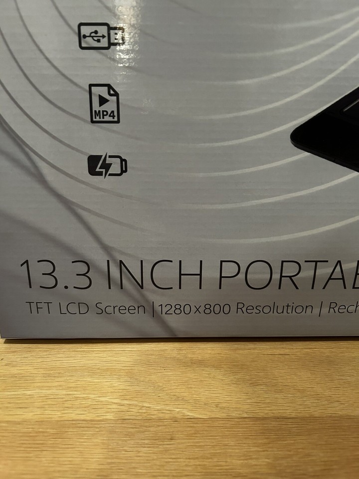 Trexonic 13.3 Inch Portable TV+DVD Player LCD Screen 1280 x 800 Black ...