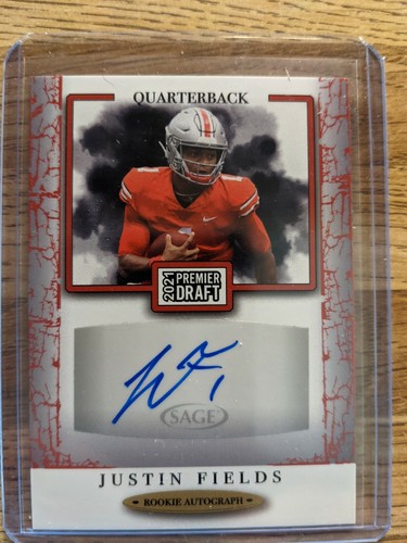 Justin Fields Sage Draft Premier 2021 autograph | eBay
