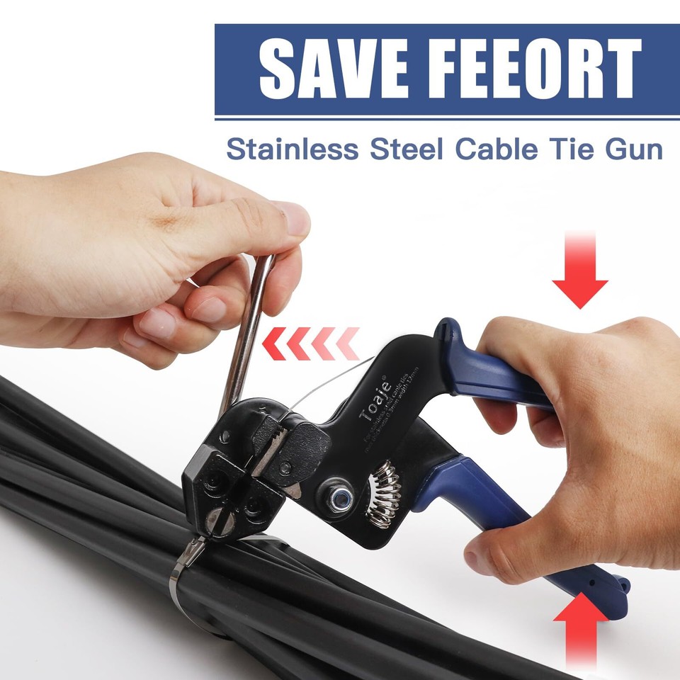 Metal Zip Ties Tool Stainless Steel Zip Ties Gun KitHeavy Duty Outdoor ...