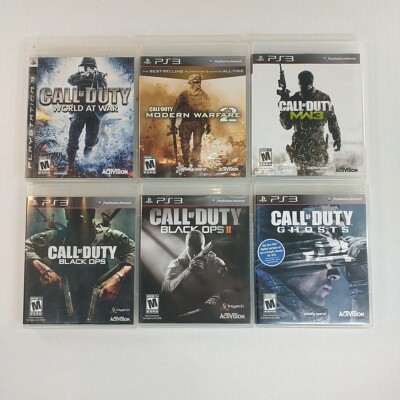 Bundle 6 Call Of Duty Black Ops 1 2 Ghosts Modern Warfare 2 3 World At ...
