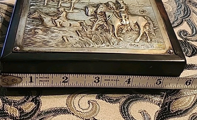 Vintage Dutch 925 Sterling Fox Trot Hunting Inlay Hallmarked Jewlery ...