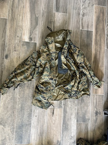 USMC Gortex Parka Jacket Woodland MARPAT Large Short | eBay