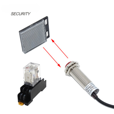Reflective Laser Photoelectric Switch Sensor Detector Output Barrier ...