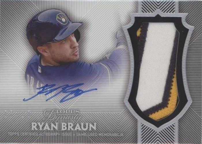 2017 Topps Dynasty - Autograph Patches Ryan Braun #AP-RB5 /10 (AU, MEM ...