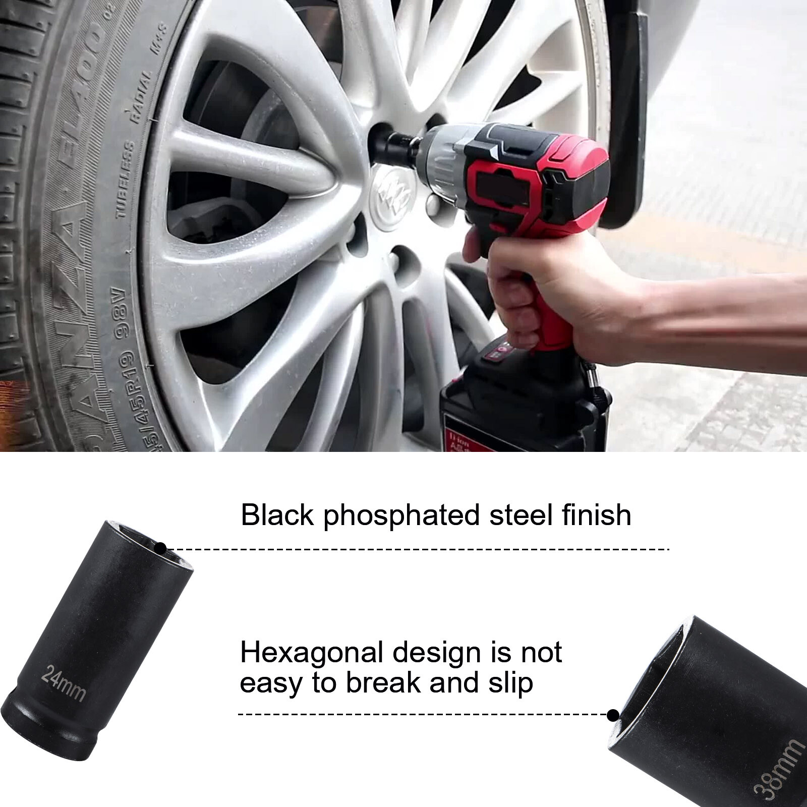 3/4"Inch DRIVE DEEP IMPACT Socket 17mm-38mm HGV Long Reach Impact ...