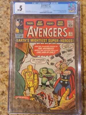 1963 Marvel Comics Avengers 1 CGC 5. 1st Appearance of the Avengers | eBay