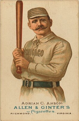 CAP ANSON BASEBALL CARD *2X3 MAGNET* CHICAGO INFIELDER MANAGER HALL OF ...